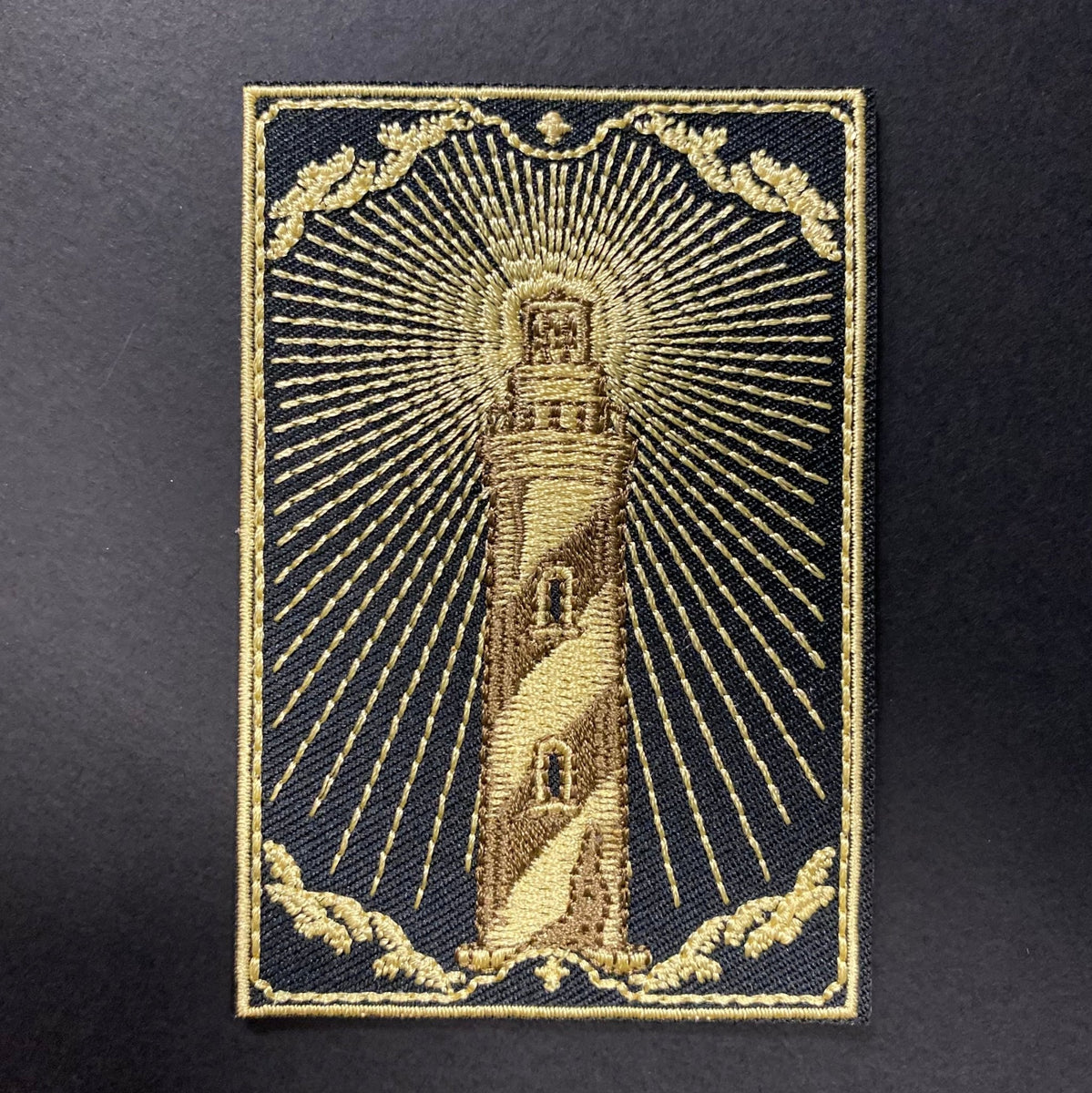Patch - Lighthouse Tower Black and Gold – Phoenix Menswear