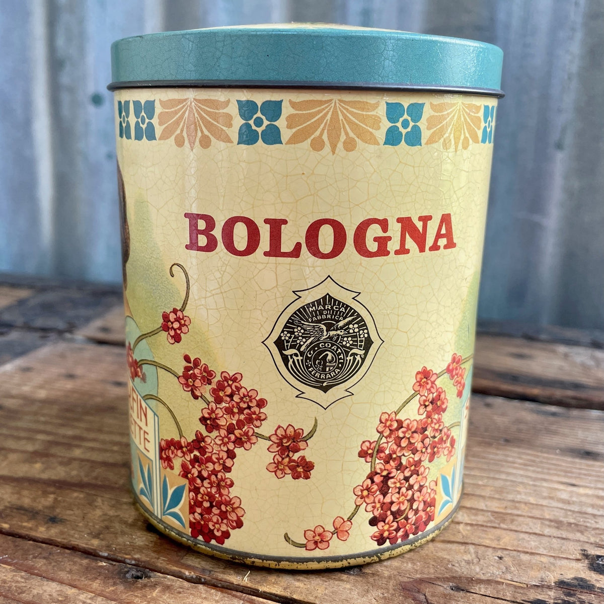 1950's Vintage Italian 'Bologna' 'Athena's' Tin Tea Biscuits Rare Lid ...