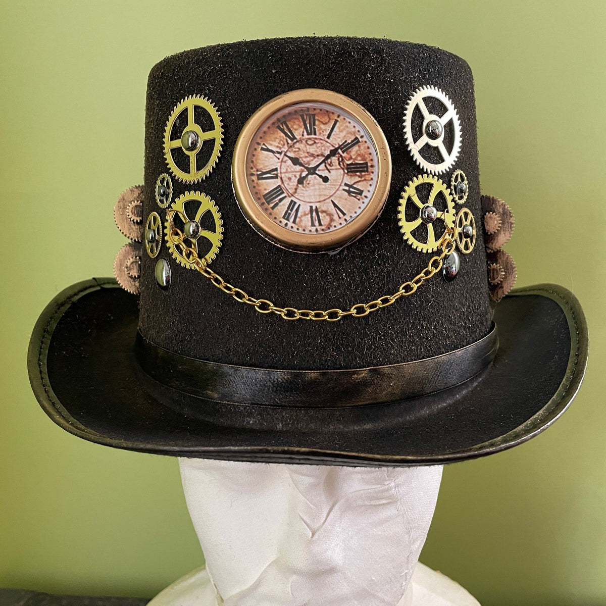 Steampunk Top Hat Gold Goggles Compass – Phoenix Menswear