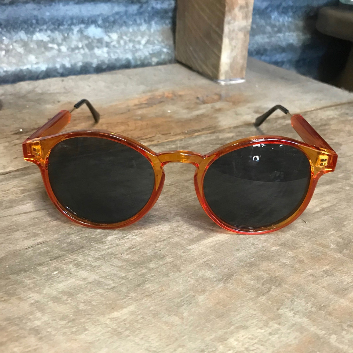 Sunglasses Orange Round - Classic Style UV 400 – Phoenix Menswear